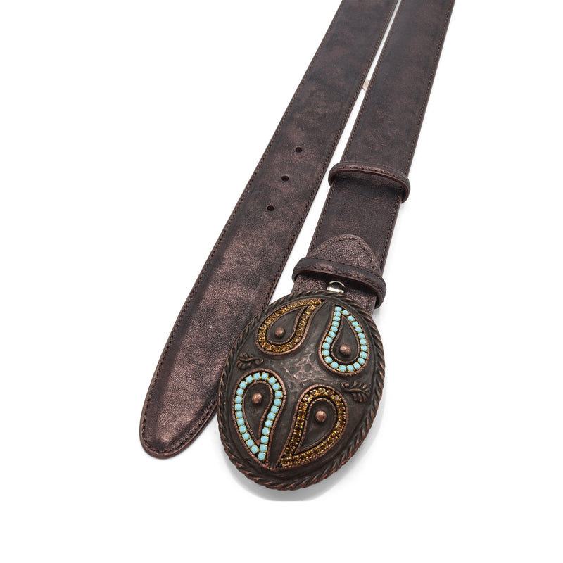 Metallic Earth Bacall Paisley Oval Crystal Belt – Elliot Rhodes Ltd